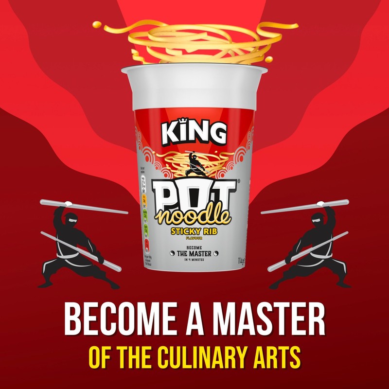 Pot Noodle Sticky Rib King Pot - Morrisons Online Groceries & Offers