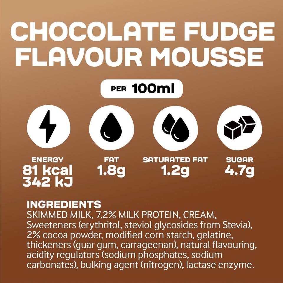 Arla Protein Chocolate Fudge Flavour Mousse 200g - Morrisons Online ...