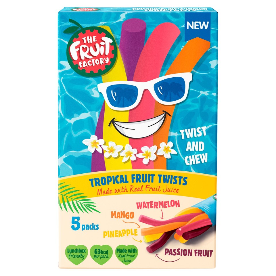 The Fruit Factory Tropical Twists 5x18g - Morrisons Online Groceries ...