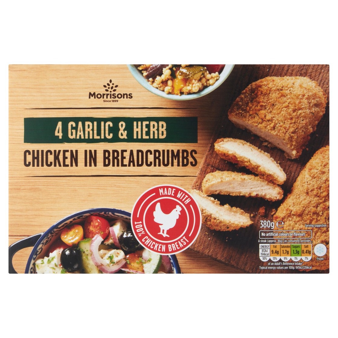 Morrisons 4 Garlic & Herb Chicken Steaks - Morrisons Online Groceries ...