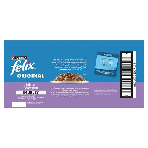 FELIX Original Mixed Selection in Jelly Wet Cat Food 40x85g - Morrisons ...