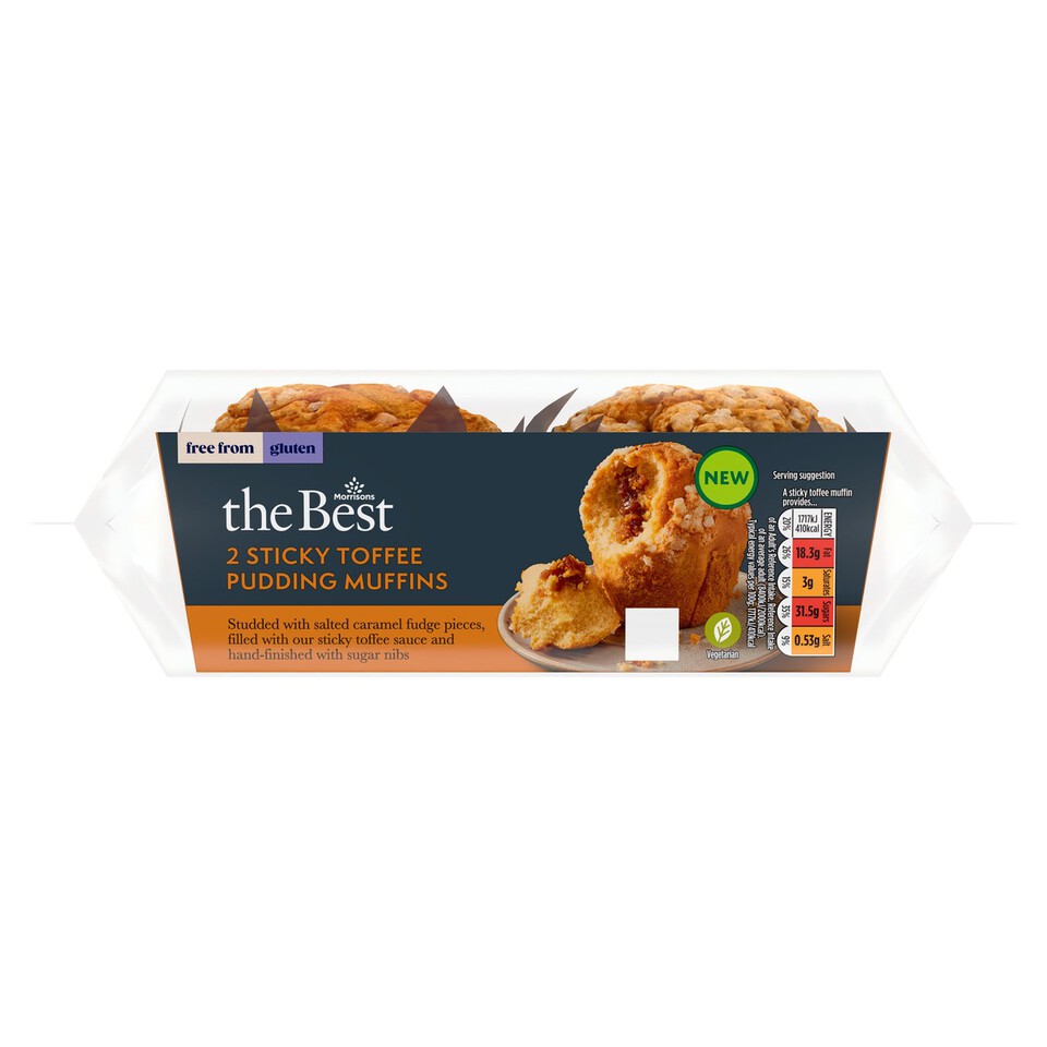 Morrisons The Best Free From Sticky Toffee Pudding Muffins - Morrisons ...