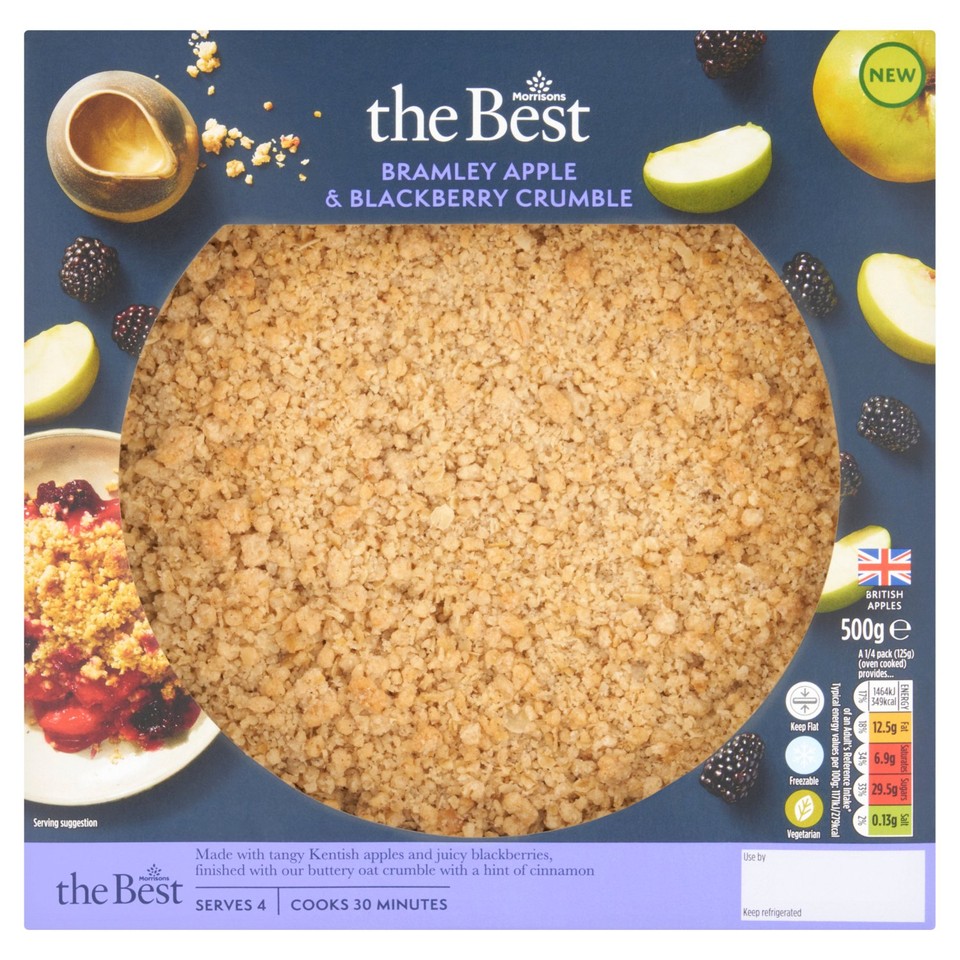 Morrisons The Best Apple & Blackberry Crumble 500g - Morrisons Online ...