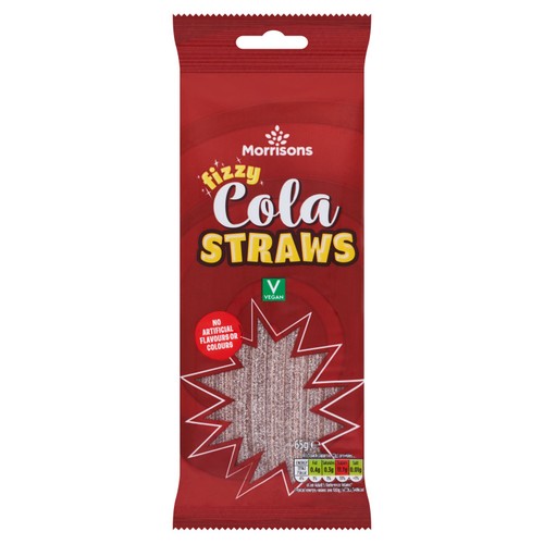 Morrisons Fizzy Cola Straws 65g - Morrisons Online Groceries & Offers