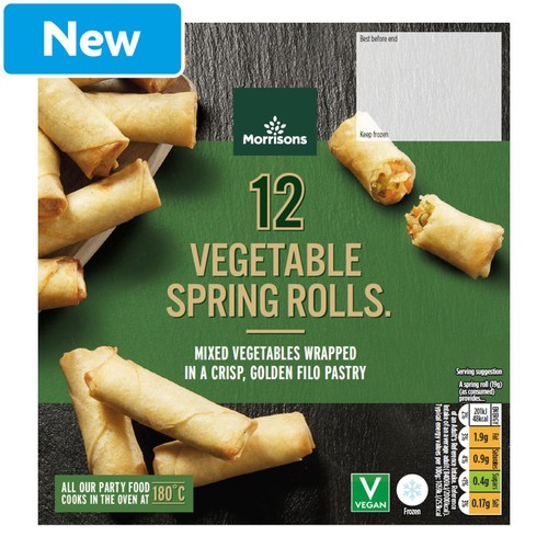 Morrisons 12 Vegetable Spring Rolls 240g - Morrisons Online Groceries ...
