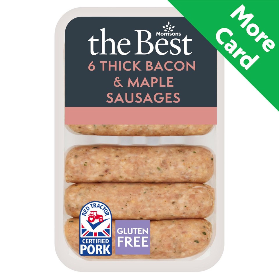 Morrisons The Best 6 Maple & Bacon Sausages - Morrisons Online ...