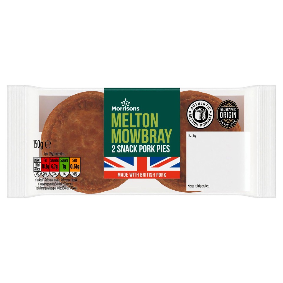 Morrisons Melton Mowbray Snack Pork Pies - Morrisons Online Groceries ...