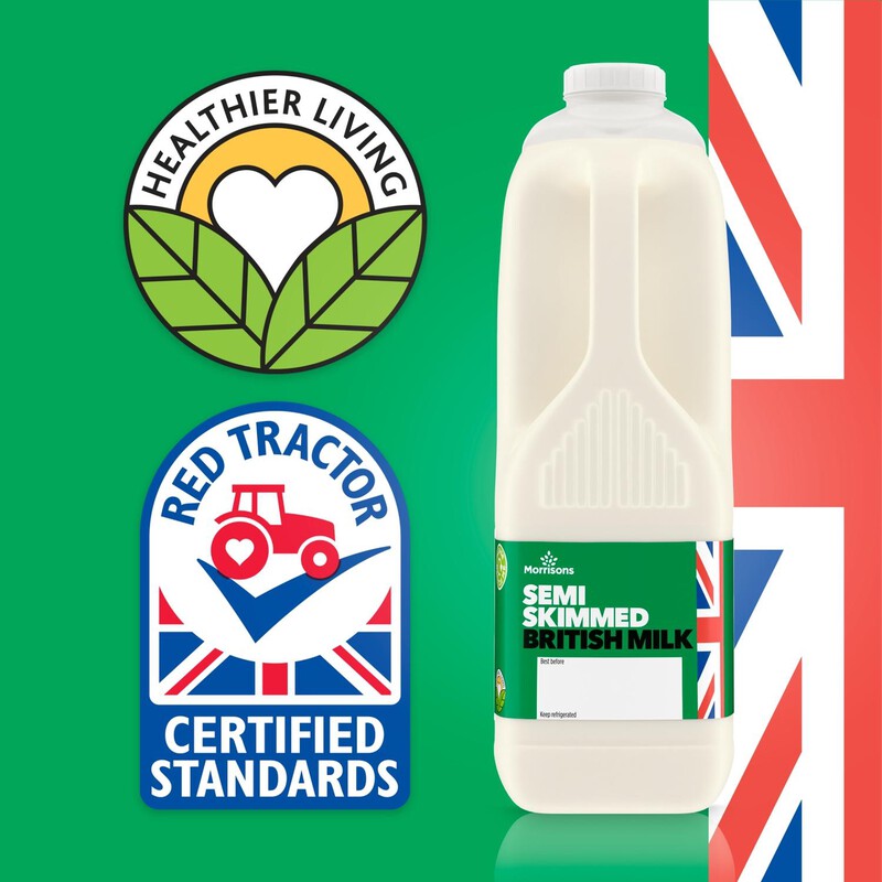 Morrisons British Semi Skimmed Milk 6 Pint - Morrisons Online Groceries ...