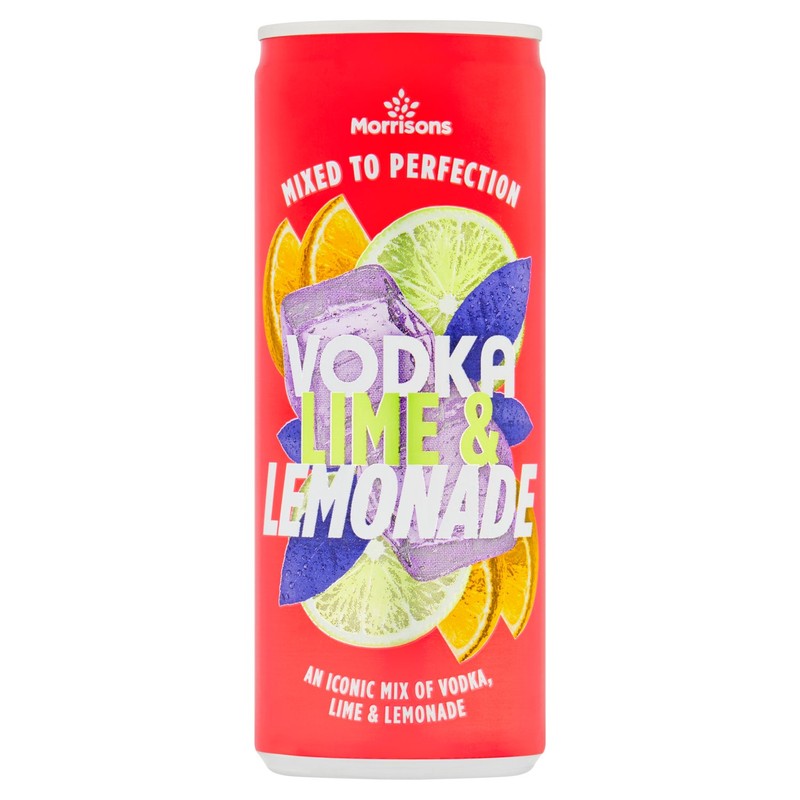 Morrisons Vodka, Lime & Lemonade 250ml - Morrisons Online Groceries ...