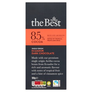 Morrisons The Best 85% Cocoa Ecuador Dark Chocolate - Morrisons Online ...