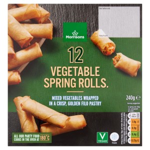 Morrisons 12 Vegetable Spring Rolls 240g - Morrisons Online Groceries ...