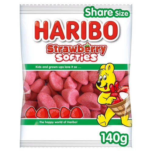 Haribo Strawberry Softies 140g - Morrisons Online Groceries & Offers