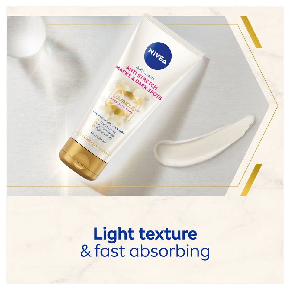 NIVEA Luminous 630 Anti Stretch Marks & Dark Spots Body Cream 200ml - Morrisons Online Groceries ...