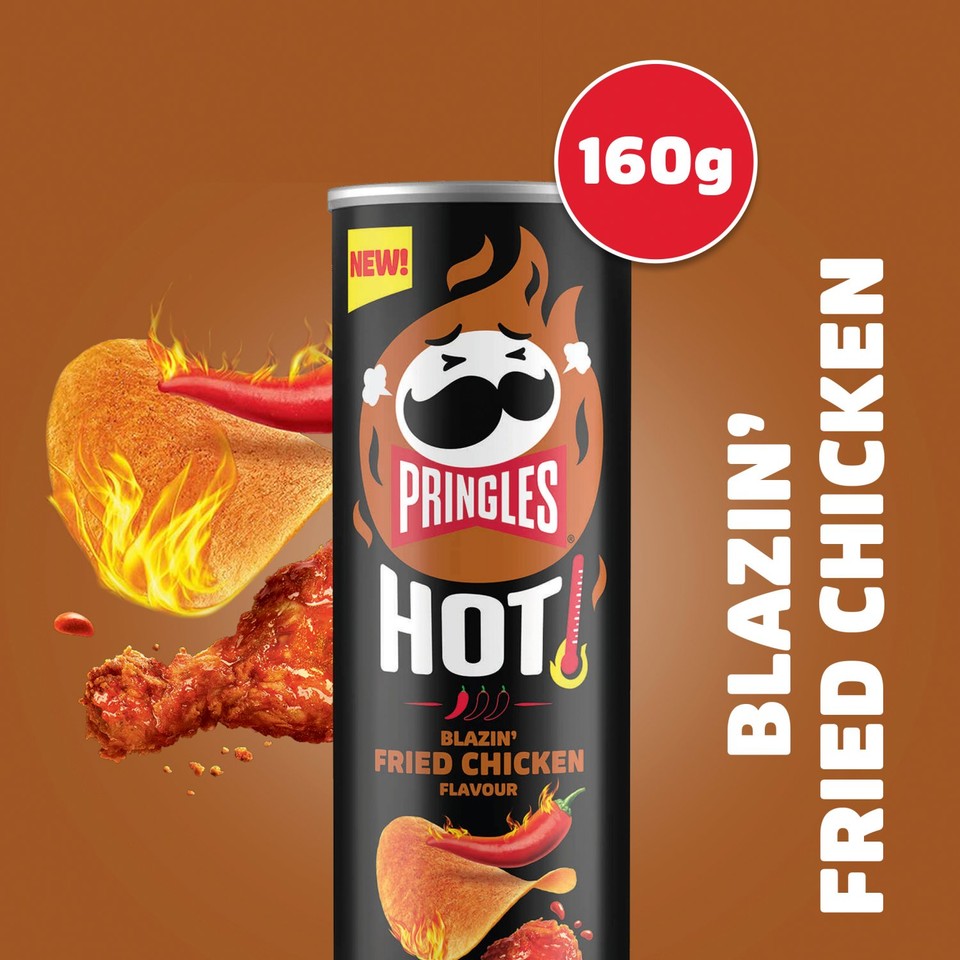Pringles Hot Blazin Fried Chicken 160g - Morrisons Online Groceries ...
