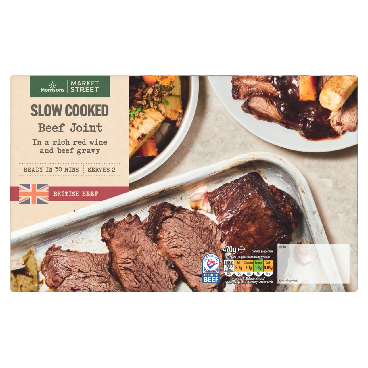 Morrisons Slow Cooked Beef Joint With A Red Wine Gravy 470g - Morrisons ...