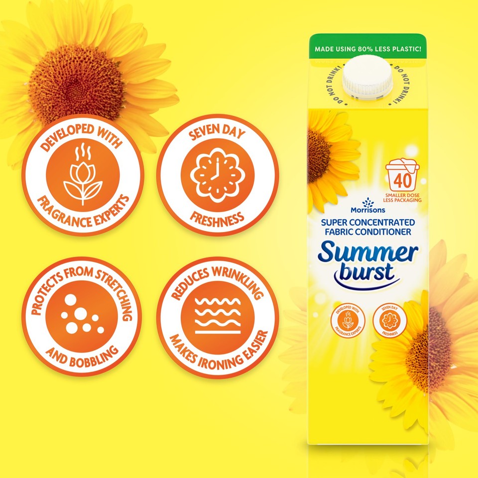 Morrisons Summer Burst Fabric Conditioner 40 Washes - Morrisons Online ...