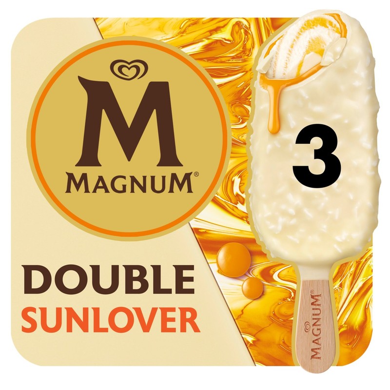 Magnum Double Sunlover White Chocolate, Mango, Coconut Ice Cream Sticks ...