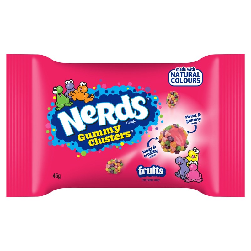 Nerds Gummy Clusters Fruity Flavour Candy 45g - Morrisons Online ...