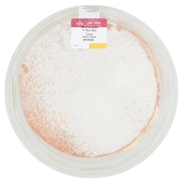 Market Street Large Fresh Cream Sponge - Morrisons Online Groceries ...