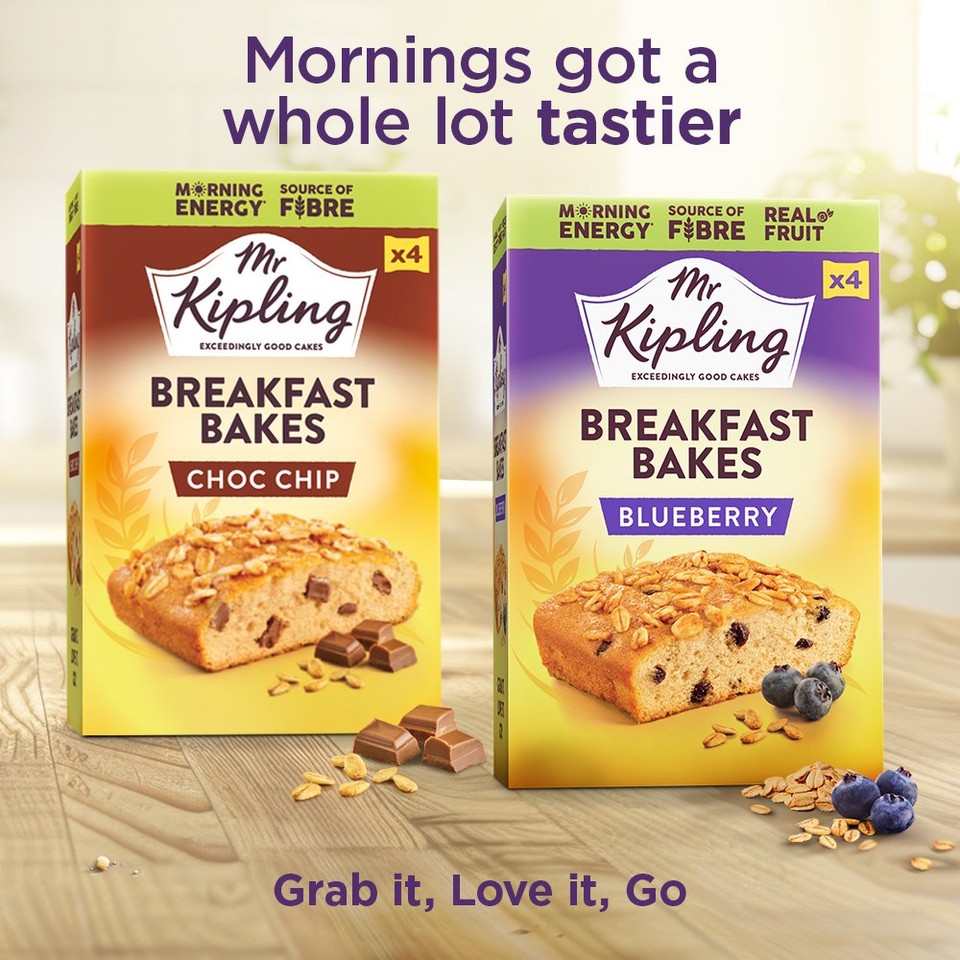 Mr Kipling Blueberry Breakfast Bakes 4 Pack - Morrisons Online ...