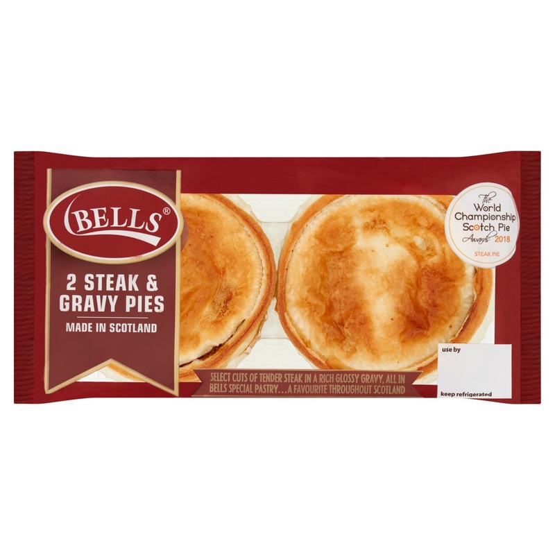 Bells 2 Steak & Gravy Pies - Morrisons Online Groceries & Offers