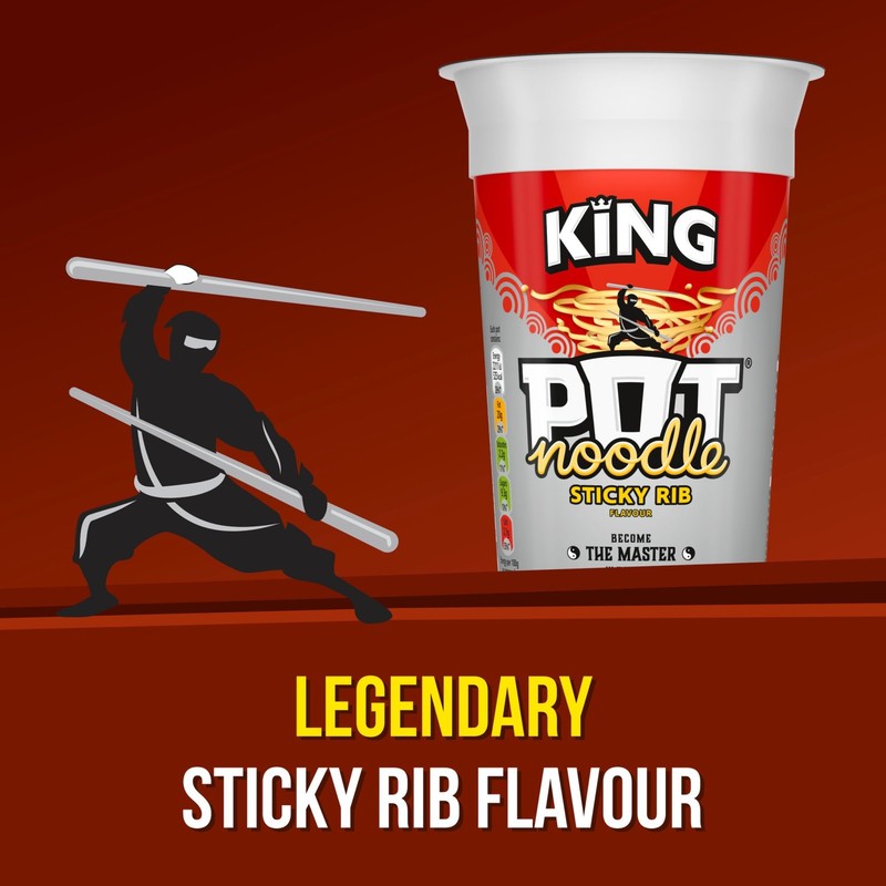 Pot Noodle Sticky Rib King Pot - Morrisons Online Groceries & Offers
