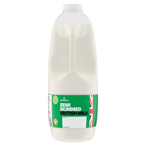 Morrisons British Semi Skimmed Milk 4 Pint - Morrisons Online Groceries ...