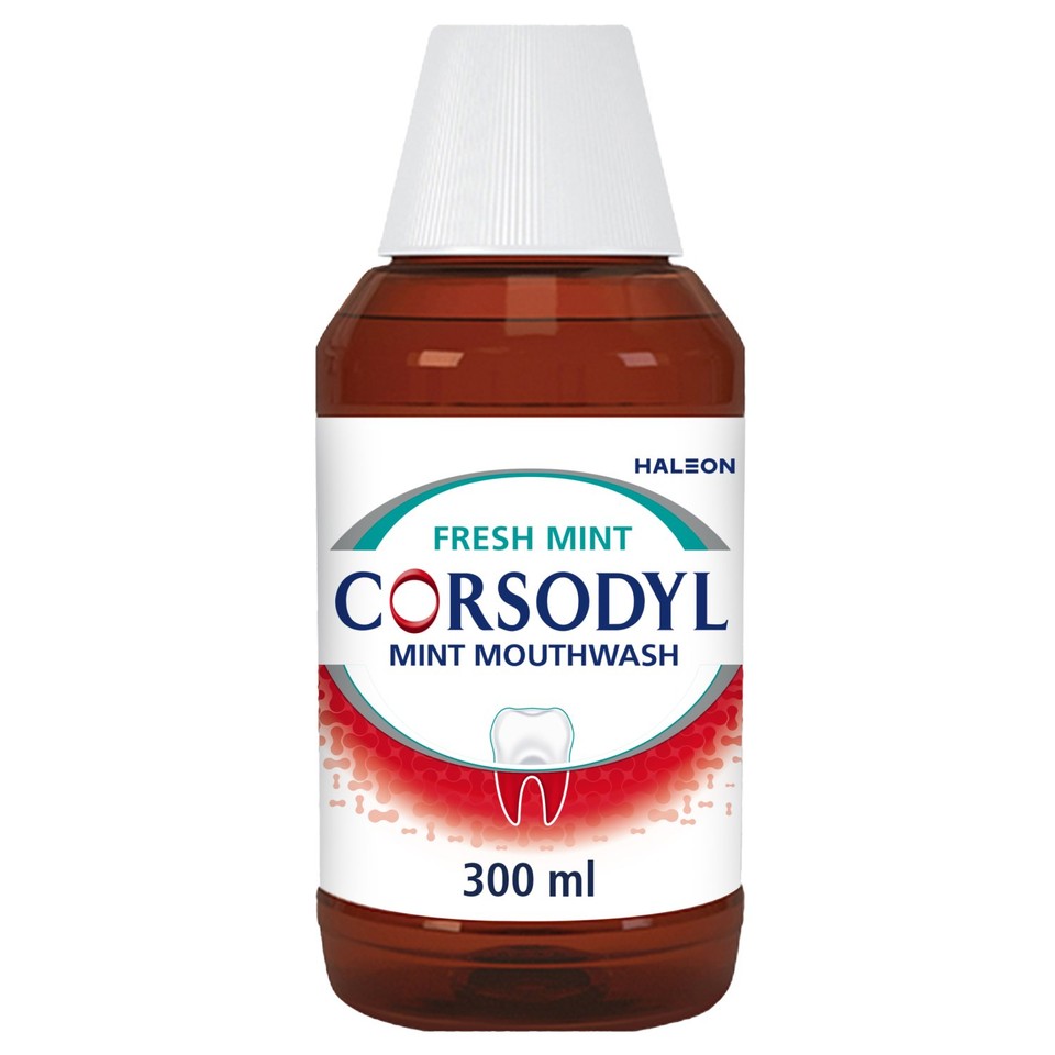 Corsodyl Medicated Antibacterial Mouthwash Fresh Mint, Alcohol Free ...