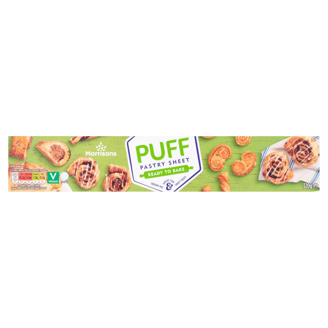 Morrisons Ready Roll Puff Pastry 320g - Morrisons Online Groceries & Offers