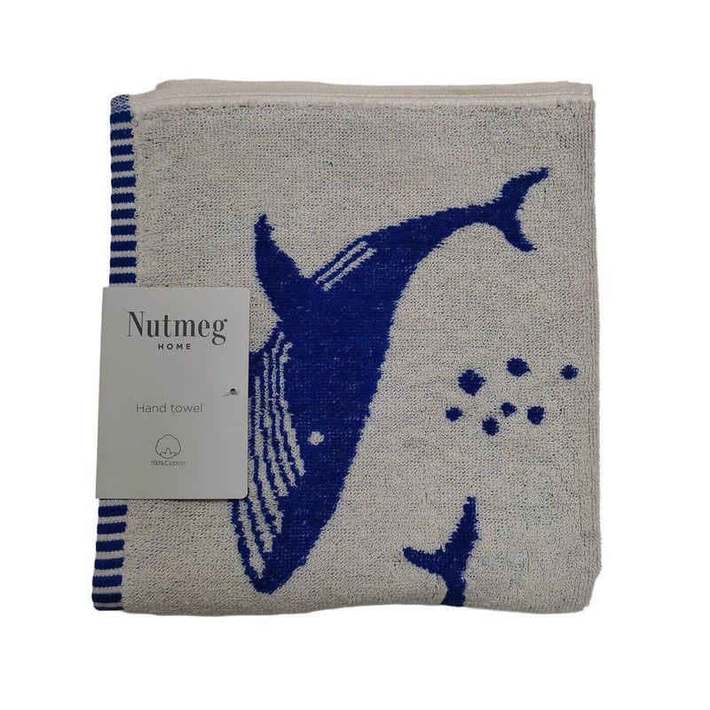 Nutmeg Home Whale Hand Towel - Morrisons Online Groceries & Offers