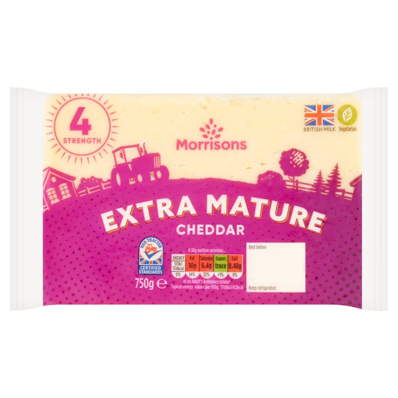 Morrisons Extra Mature Cheddar 750g - Morrisons Online Groceries & Offers