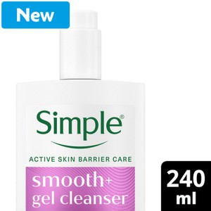 Simple Gel Facial Cleanser Smooth+ 240 ml - Morrisons Online Groceries ...