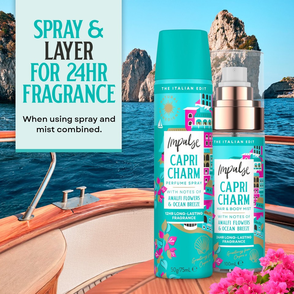 Impulse Capri Charm Body Spray - Morrisons Online Groceries & Offers