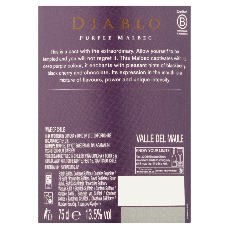 Diablo Purple Malbec - Morrisons Online Groceries & Offers