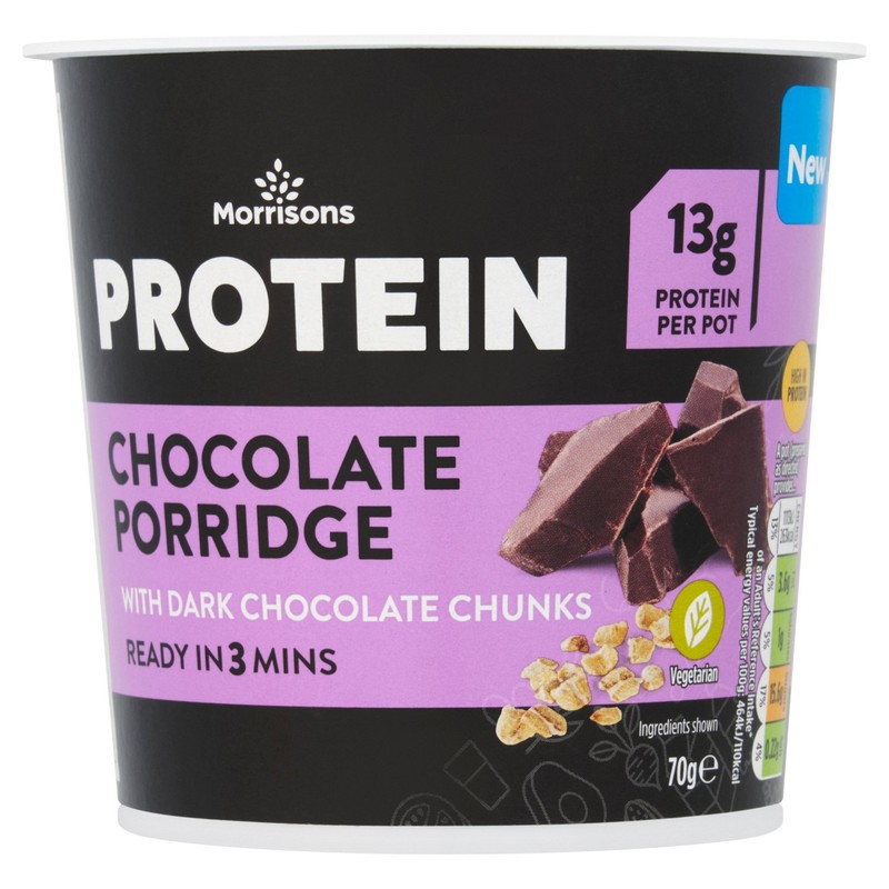 Morrisons Protein Chocolate Porridge Pot 70g - Morrisons Online ...