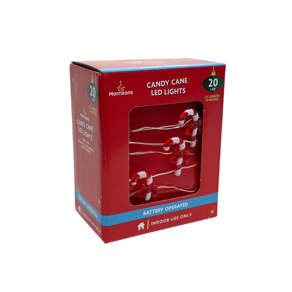 Morrisons Candy Cane Battery String Lights - Morrisons Online Groceries ...