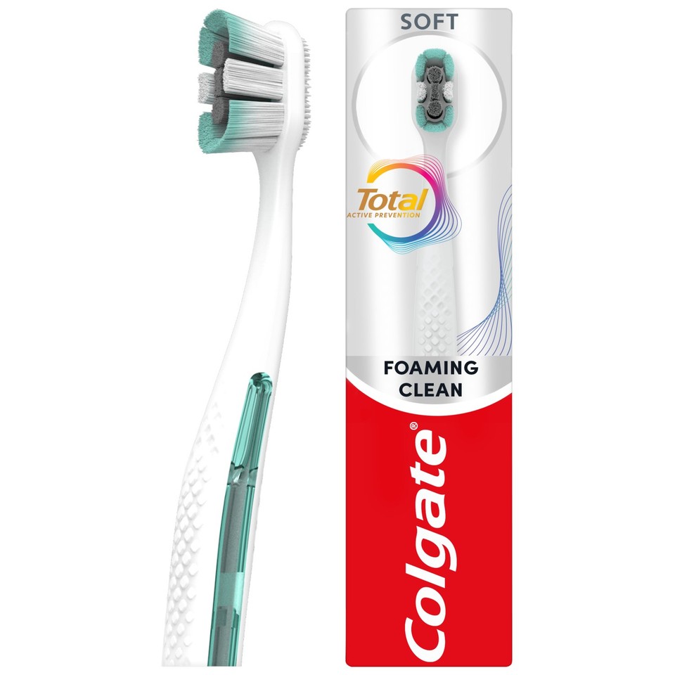 Colgate Total Foaming Clean Soft Manual Toothbrush - Morrisons Online ...