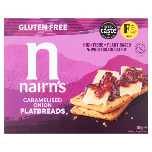 Nairn's Gluten Free Caramelised Onion Flatbreads - Morrisons Online ...