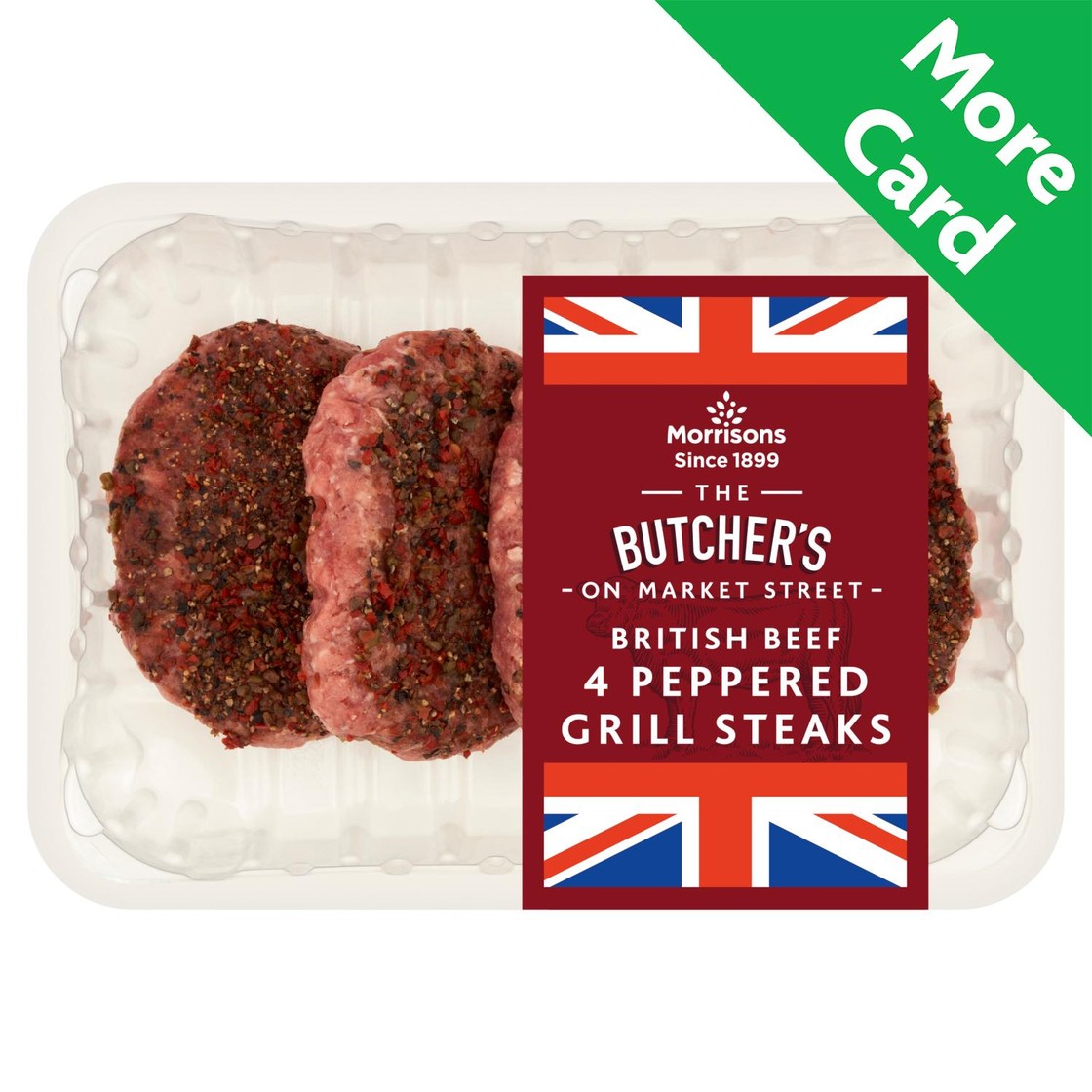 Morrisons Market Street 4 Peppered Beef Grill Steaks - Morrisons Online ...