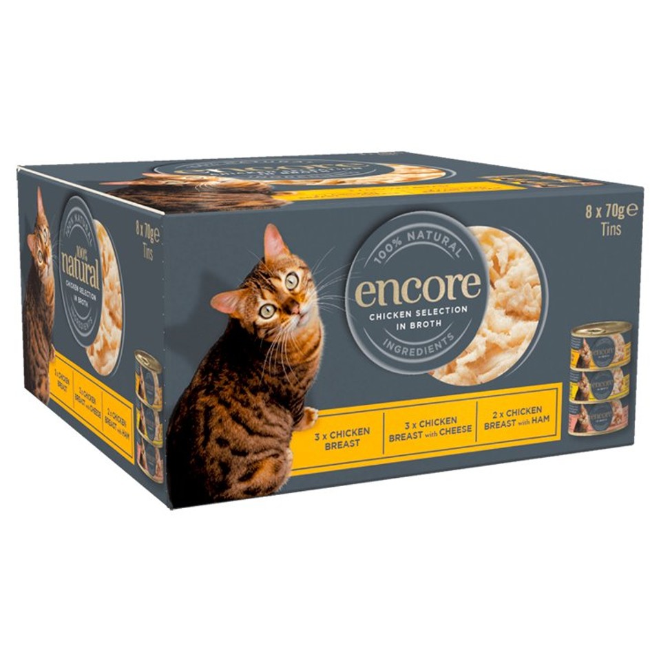 Encore Cat Tins, Chicken Selection in Broth - Morrisons Online ...