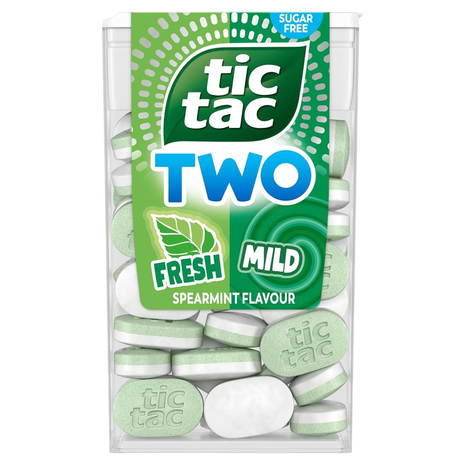 Tic Tac Two Spearmint Sweets 38.5g - Morrisons Online Groceries & Offers
