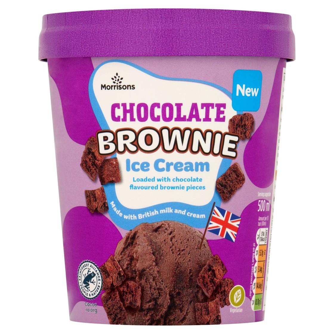 Morrisons Chocolate Brownie Ice Cream - Morrisons Online Groceries & Offers