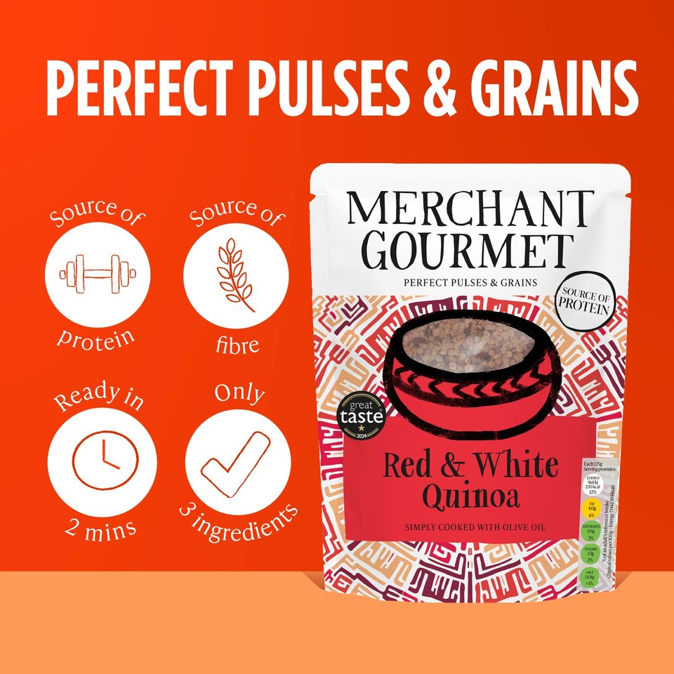 Merchant Gourmet Red & White Quinoa 250g - Morrisons Online Groceries ...