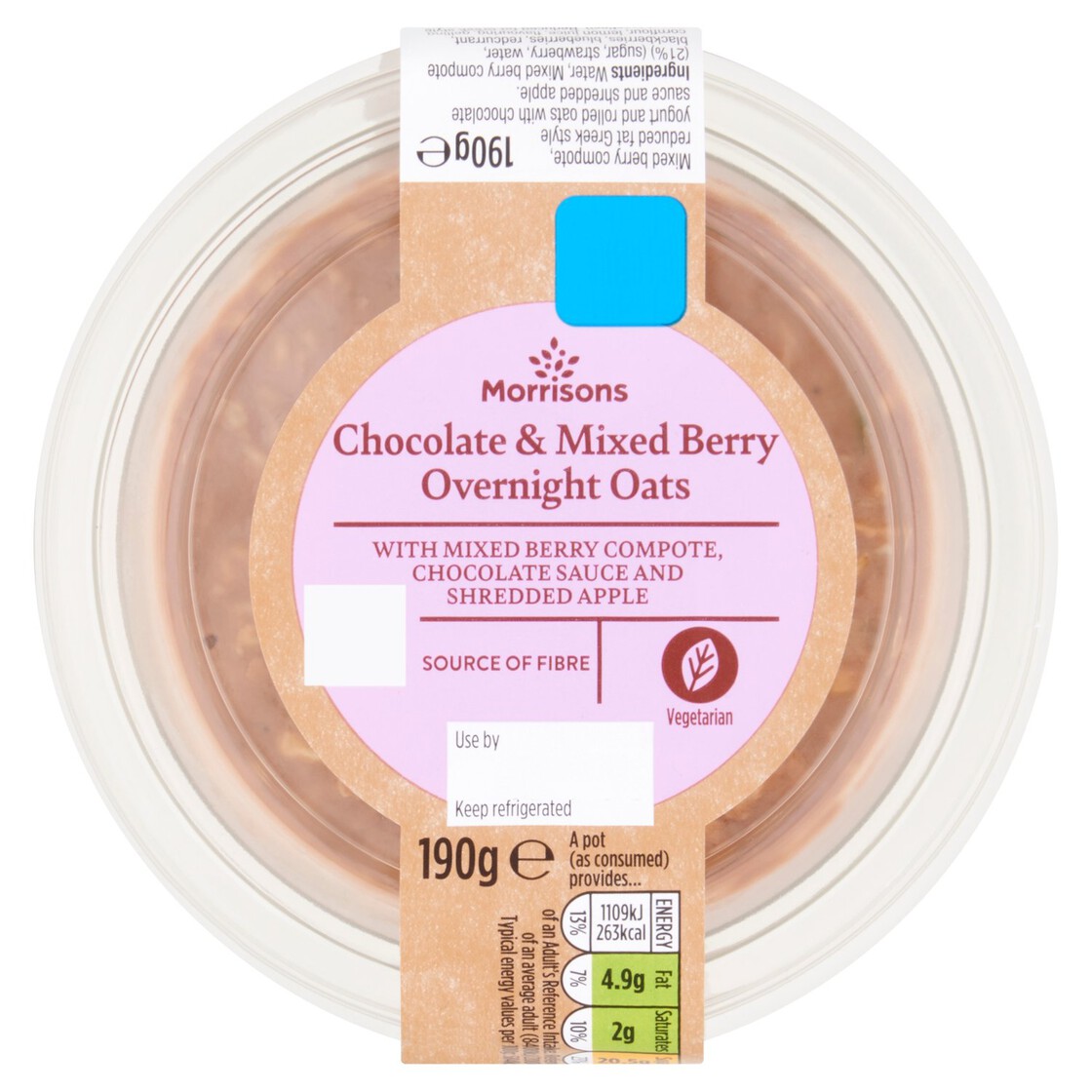 Morrisons Chocolate & Mixed Berry Overnight Oats - Morrisons Online ...