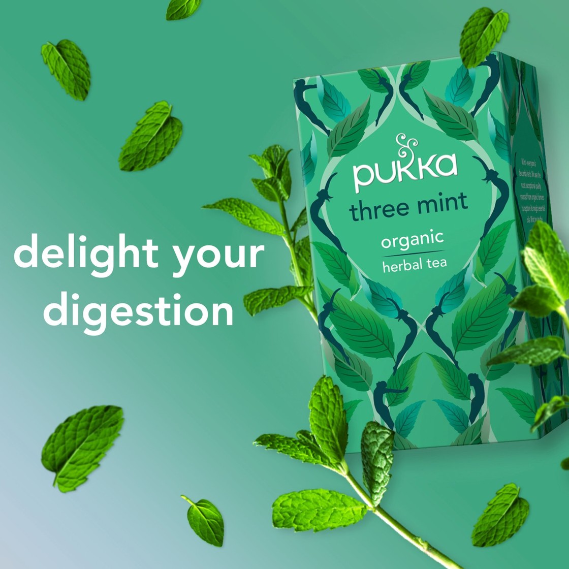 Pukka Three Mint, Organic Herbal Tea with Peppermint, Spearmint, 20 ...