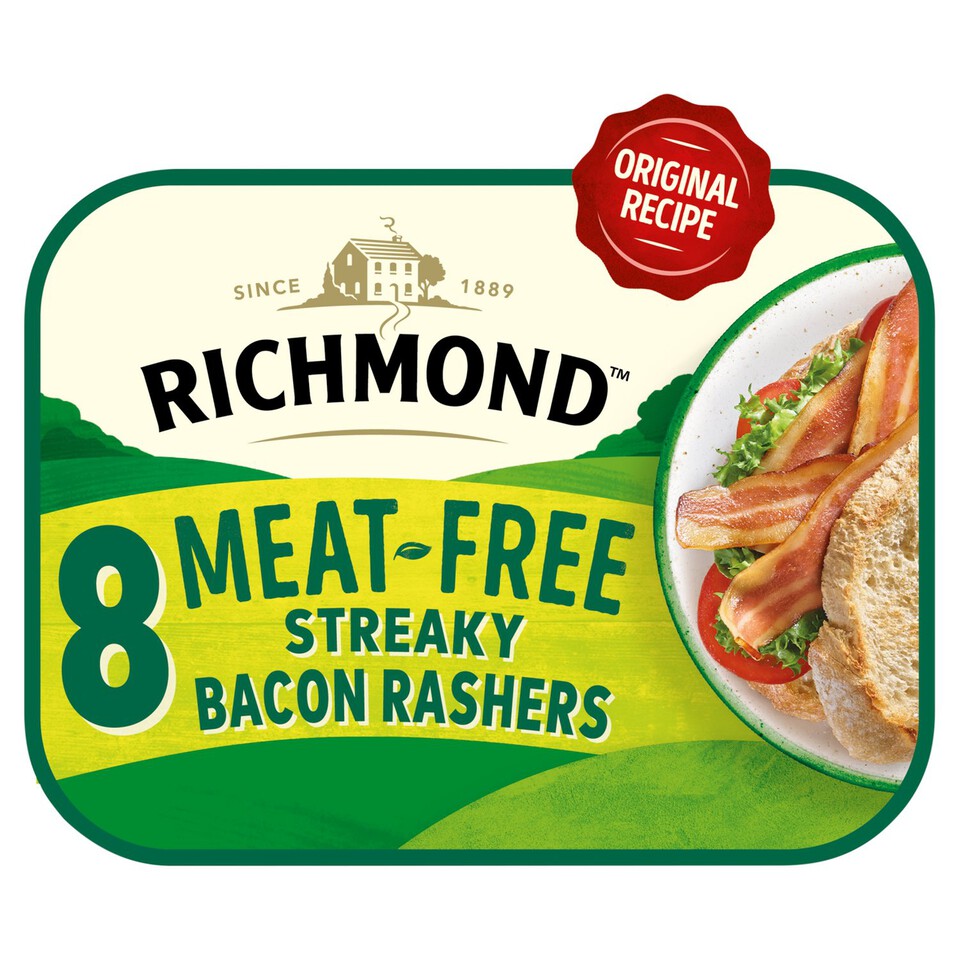 Richmond 8 Meat Free Vegan Streaky Bacon Rashers 120g - Morrisons ...