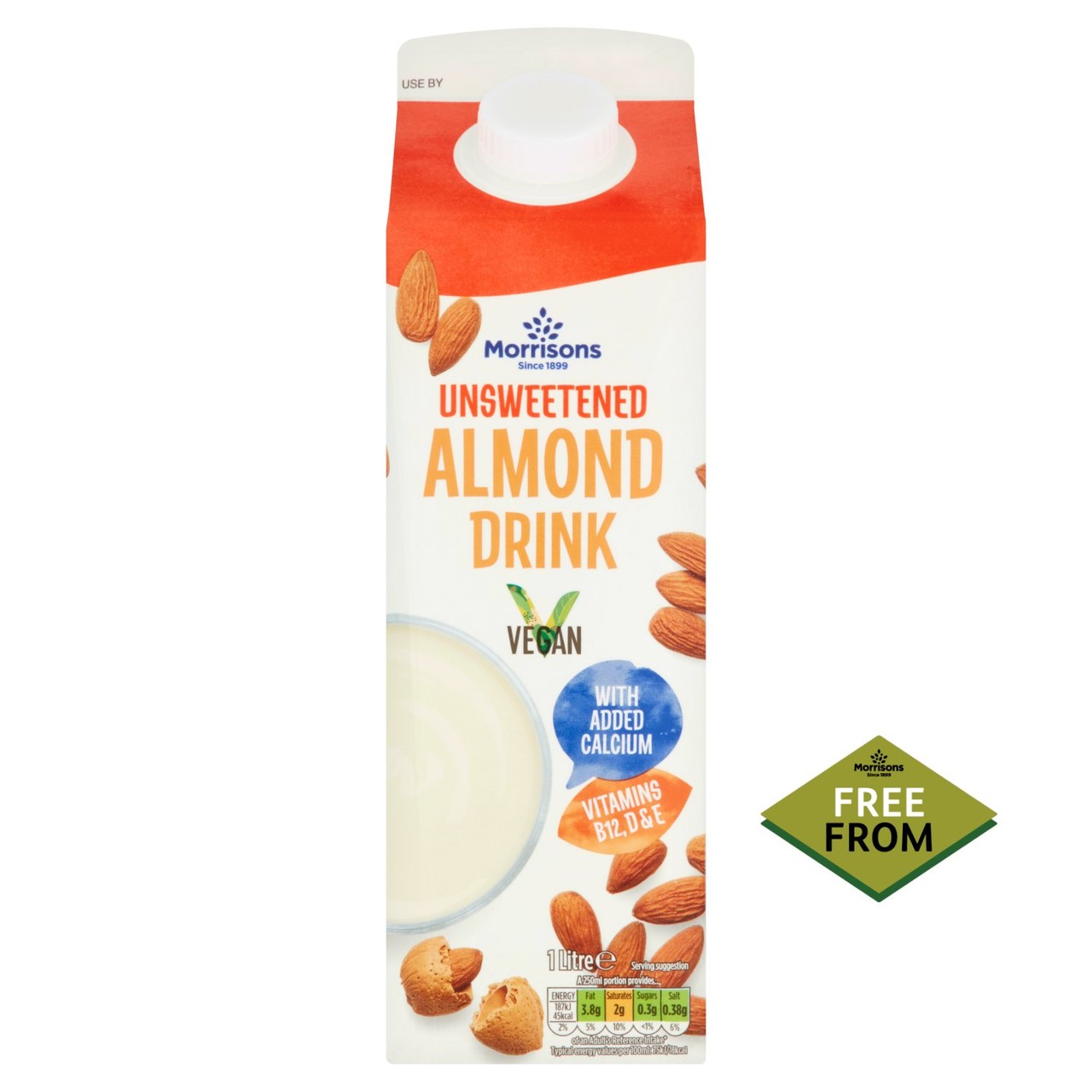 Morrisons Unsweetened Almond Milk - Morrisons Online Groceries & Offers