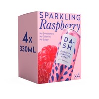 Dash Raspberry Sparkling Water 4x330ml - Morrisons Online Groceries ...