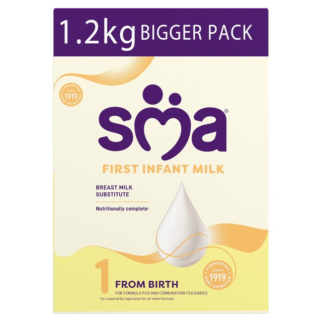 SMA First Infant Baby Milk Powder Formula From Birth 1.2kg (2x600g ...