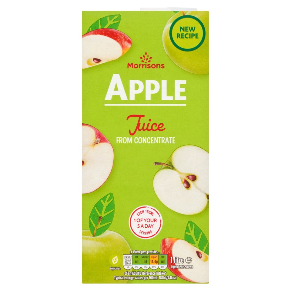 Morrisons Apple Juice From Concentrate - Morrisons Online Groceries ...